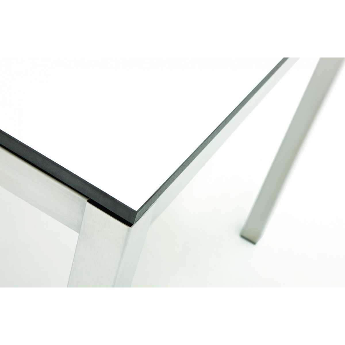 Gloster - Riva 34" Square Table - White HPL Top - White Base